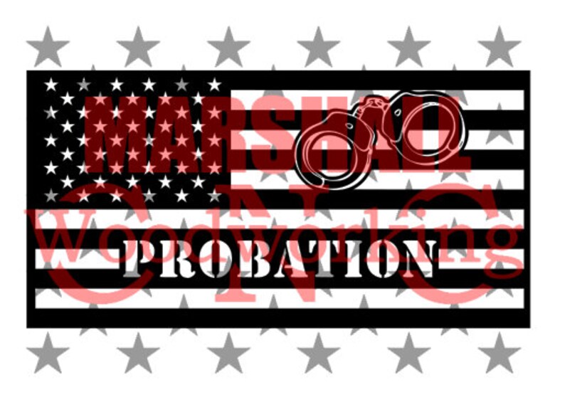 US Flag Probation W Cuffs Dxf/svg - Etsy