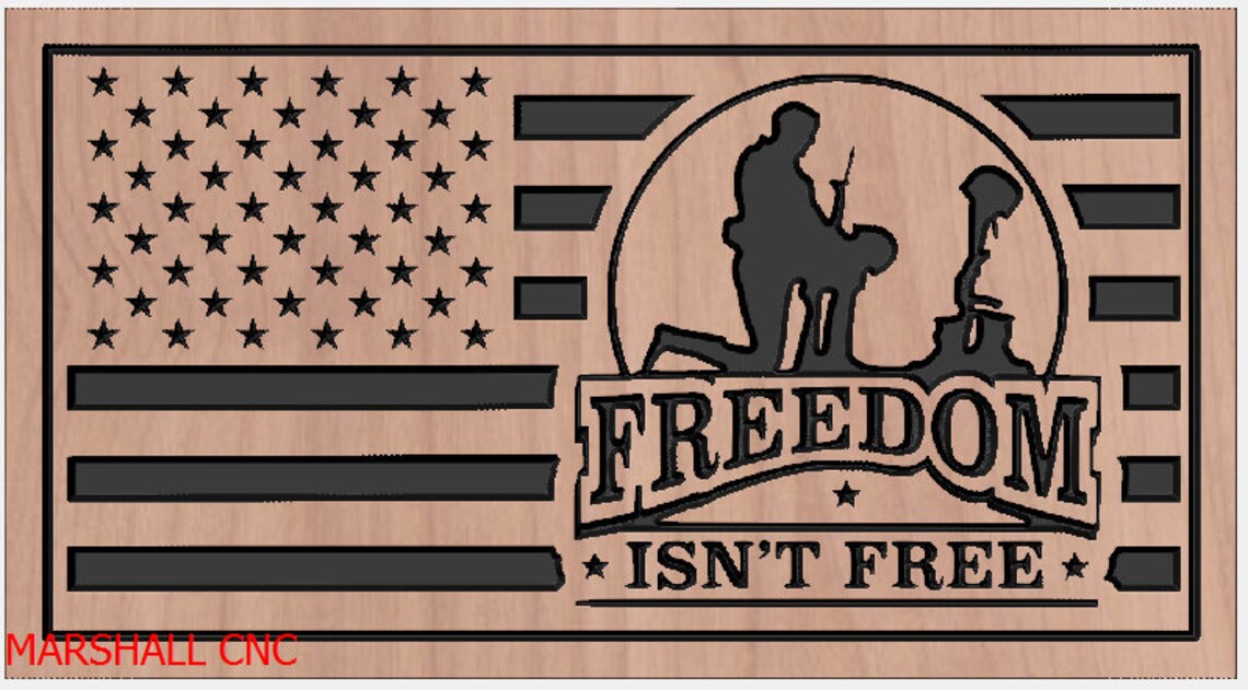 US Flag - Freedom Isn't Free Dxf/svg - Etsy