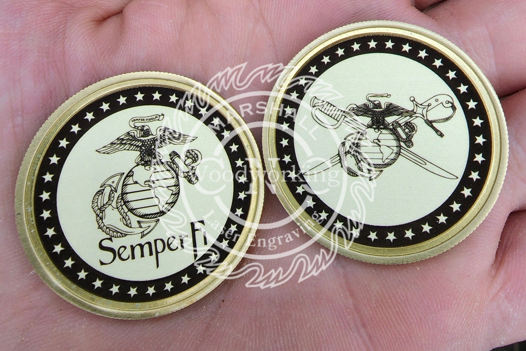 USMC Semper Fi Cross Swords Coin - Etsy