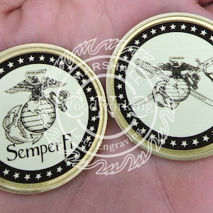 USMC Semper Fi Cross Swords Coin - Etsy