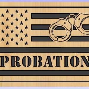 US Flag Probation W Cuffs Dxf/svg - Etsy