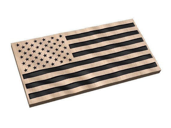 3D US Flag 6 Crv File - Etsy