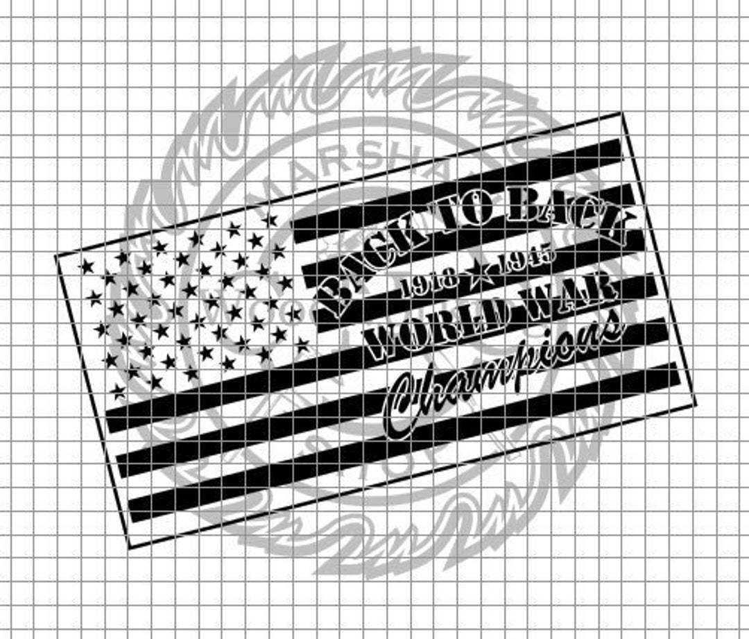 US Flag - Back to Back Champs Svg/dxf - Etsy