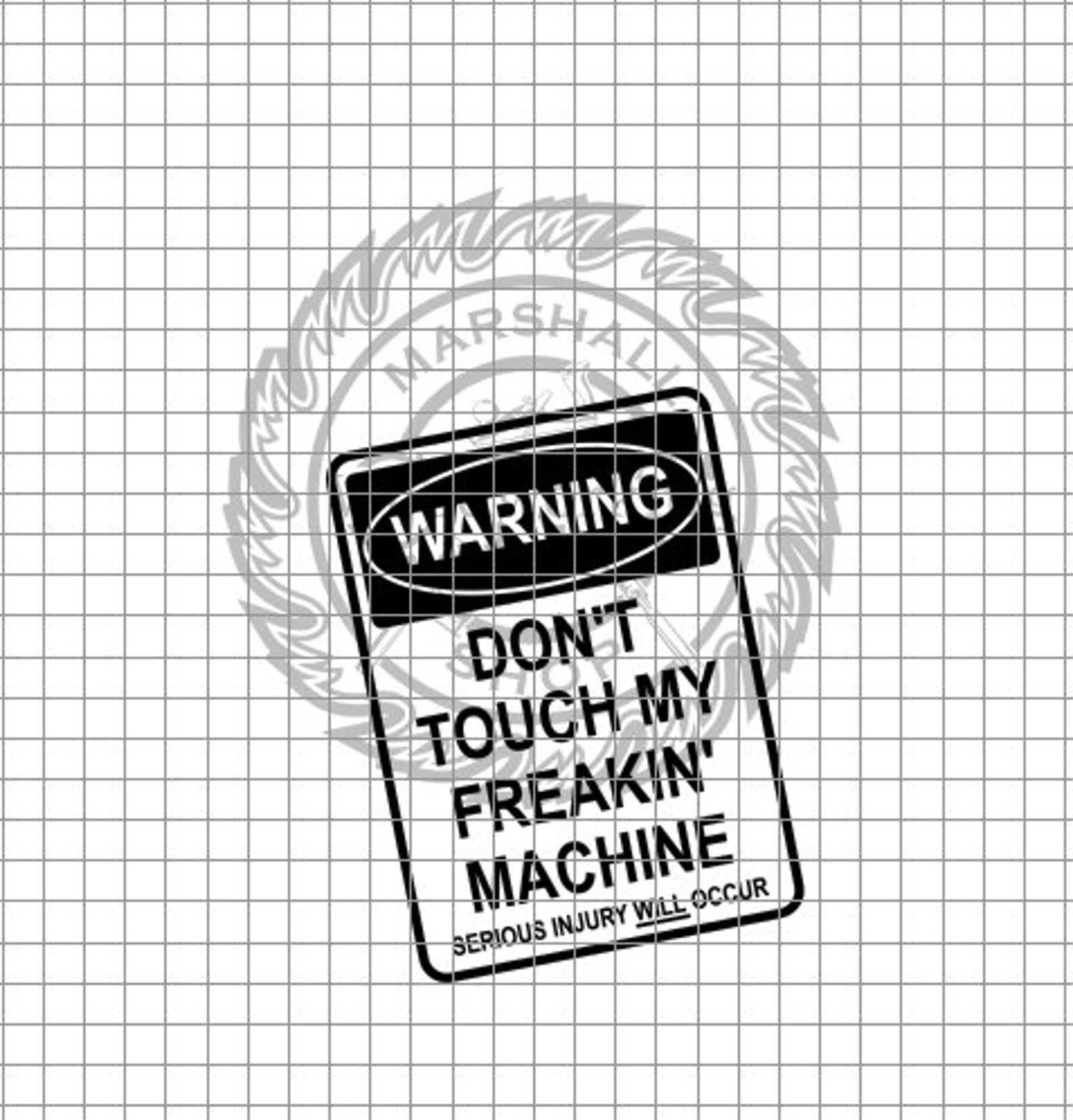 Warning Don't Touch Machine Svg/dxf - Etsy UK