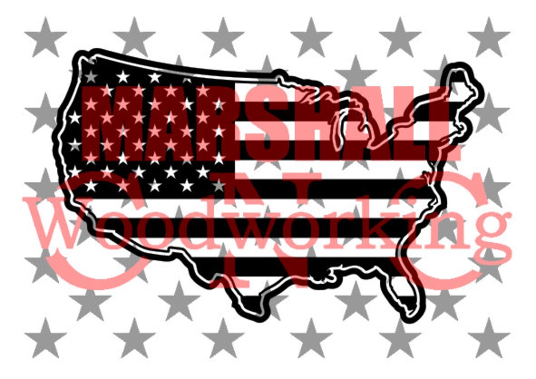 US Shape - Flag Dxf/svg - Etsy