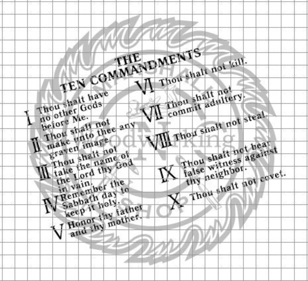 10 Commandments Dxf/svg - Etsy