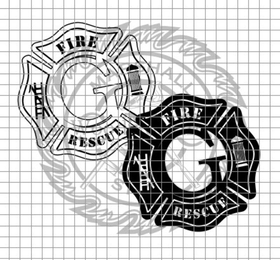 Fire Rescue G Monogram Svg/dxf/crv | Etsy