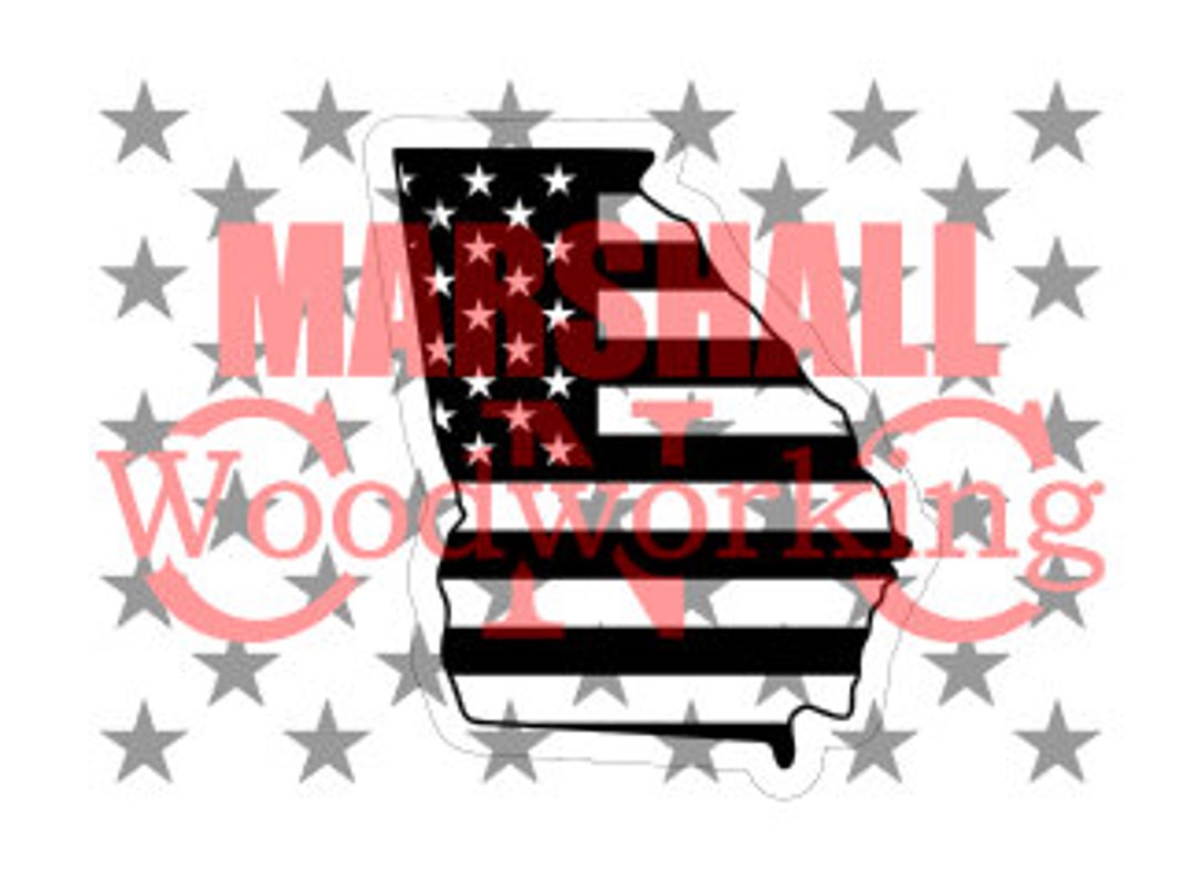 Shape of Georgia - US Flag Svg/dxf - Etsy