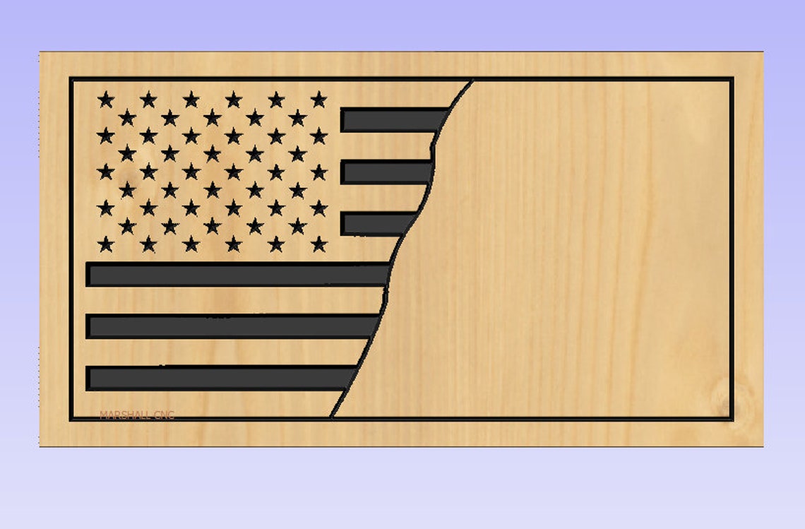 US Flag - Split Blank Dxf/svg - Etsy