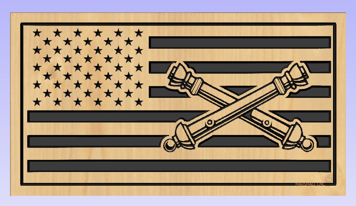 US Flag Cross Cannons 2 Dxf/svg - Etsy