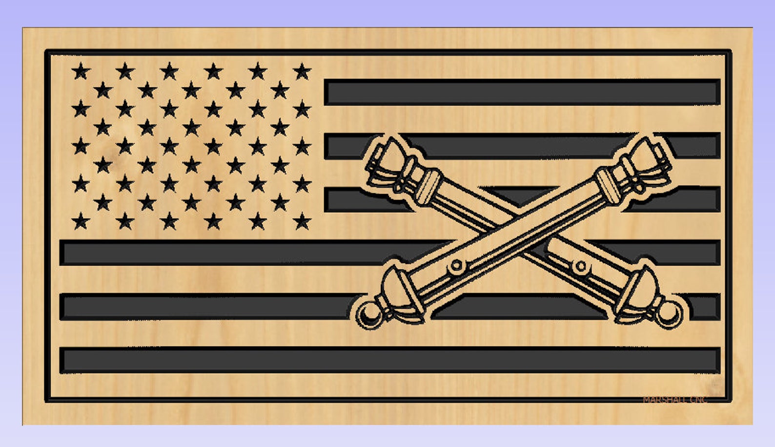 US Flag Cross Cannons 2 Dxf/svg - Etsy