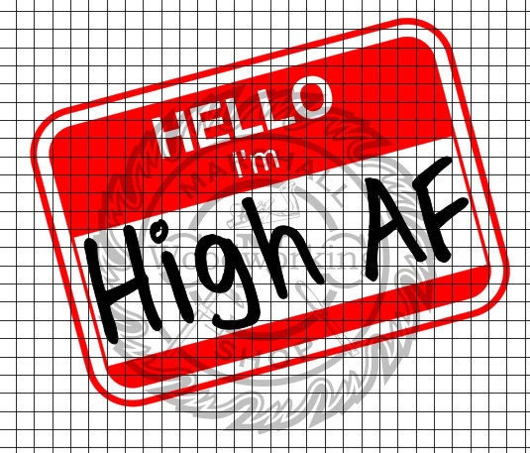 Hello Sticker High AF Svg/png - Etsy
