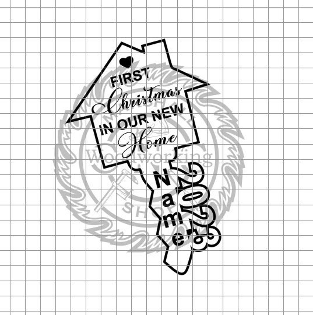First Christmas New Home Name 2023 Svg/dxf - Etsy