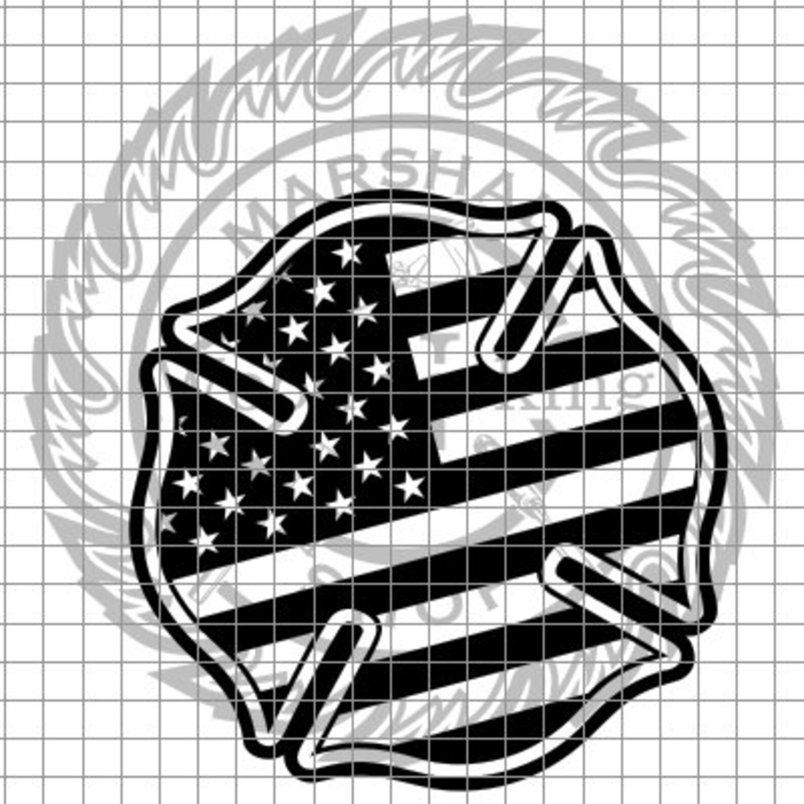 Maltese Cross With Flag Dxf/svg - Etsy