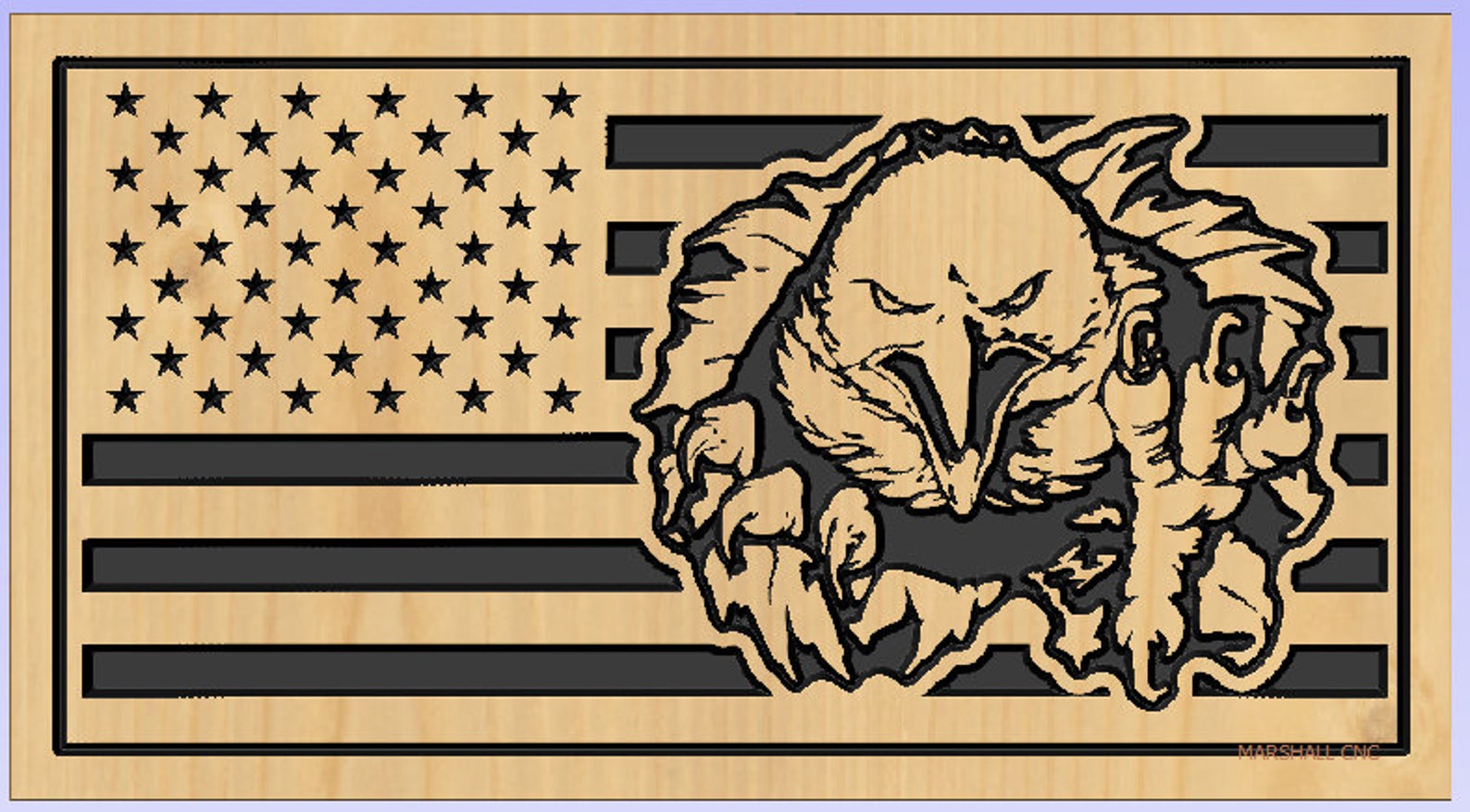 US Flag Eagle Breakthrough Dxf/svg - Etsy