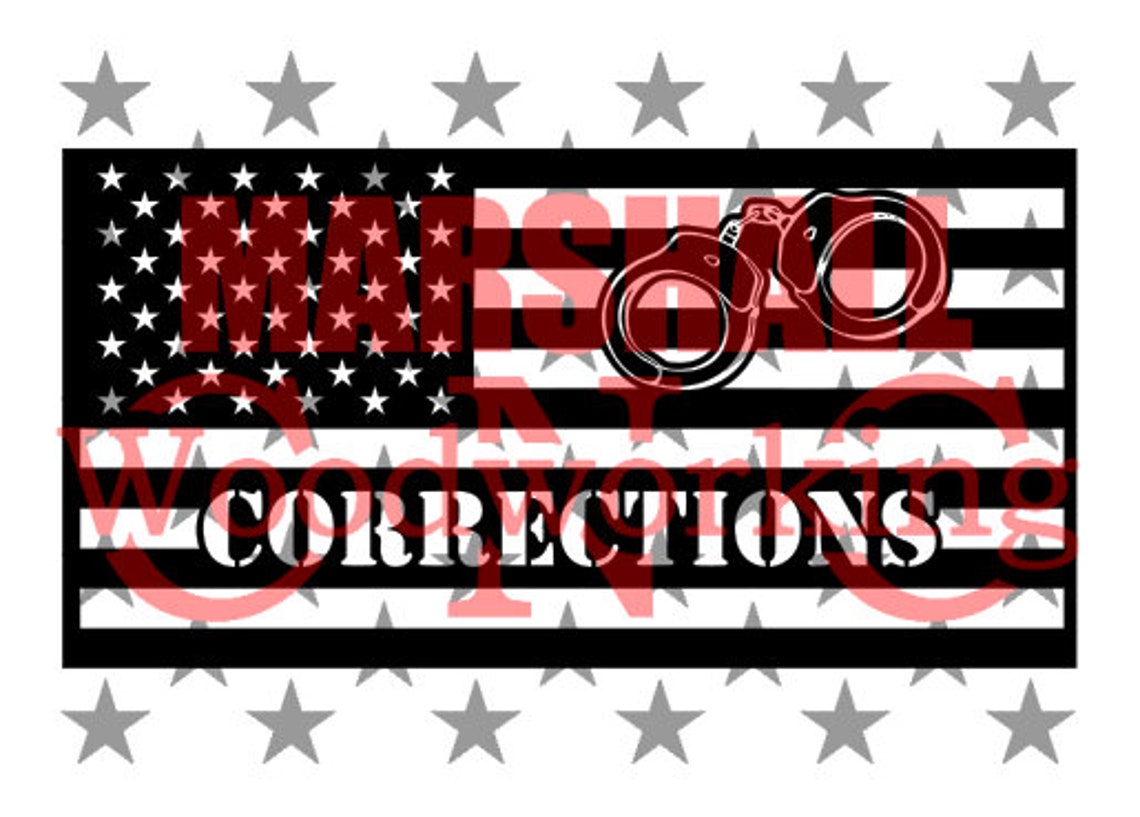 US Flag Corrections W Cuffs Dxf/svg - Etsy
