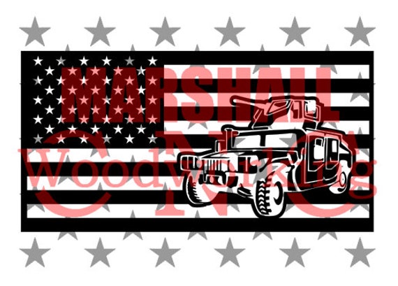 US Flag Humvee 1 Dxf/svg - Etsy