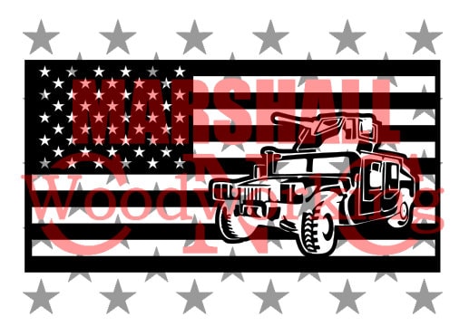 US Flag - Humvee 1 Dxf/svg - Etsy