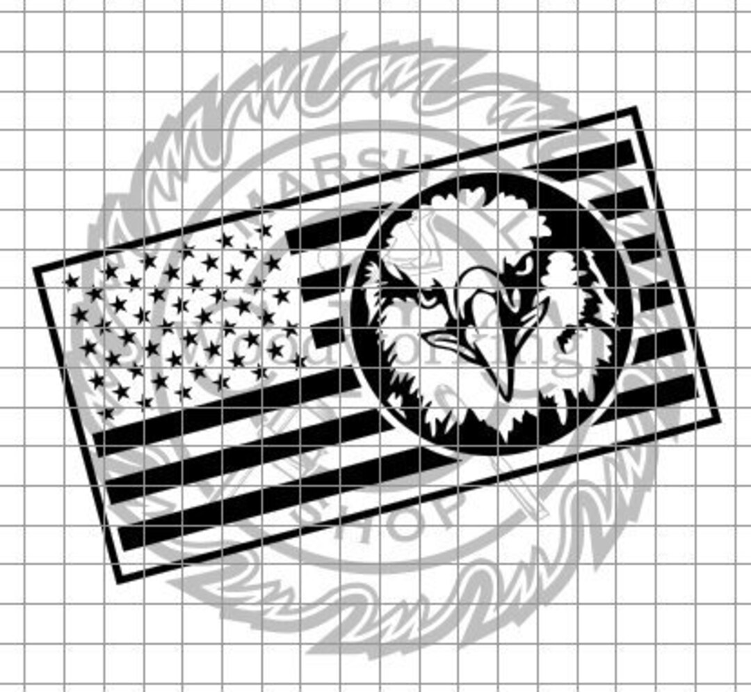Eagle Round 2 Flag Svg/png/dxf/crv - Etsy