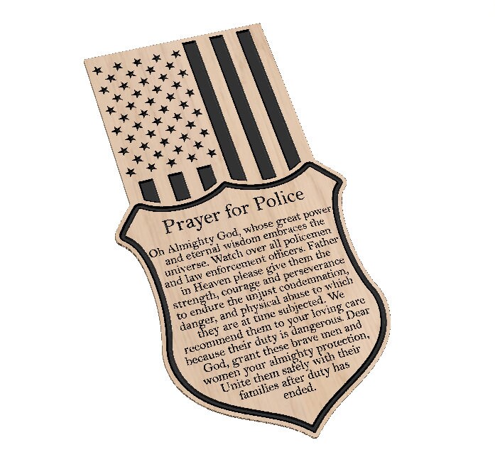 Police Shield Prayer for Police Vertical Large Flag Svg/dxf - Etsy
