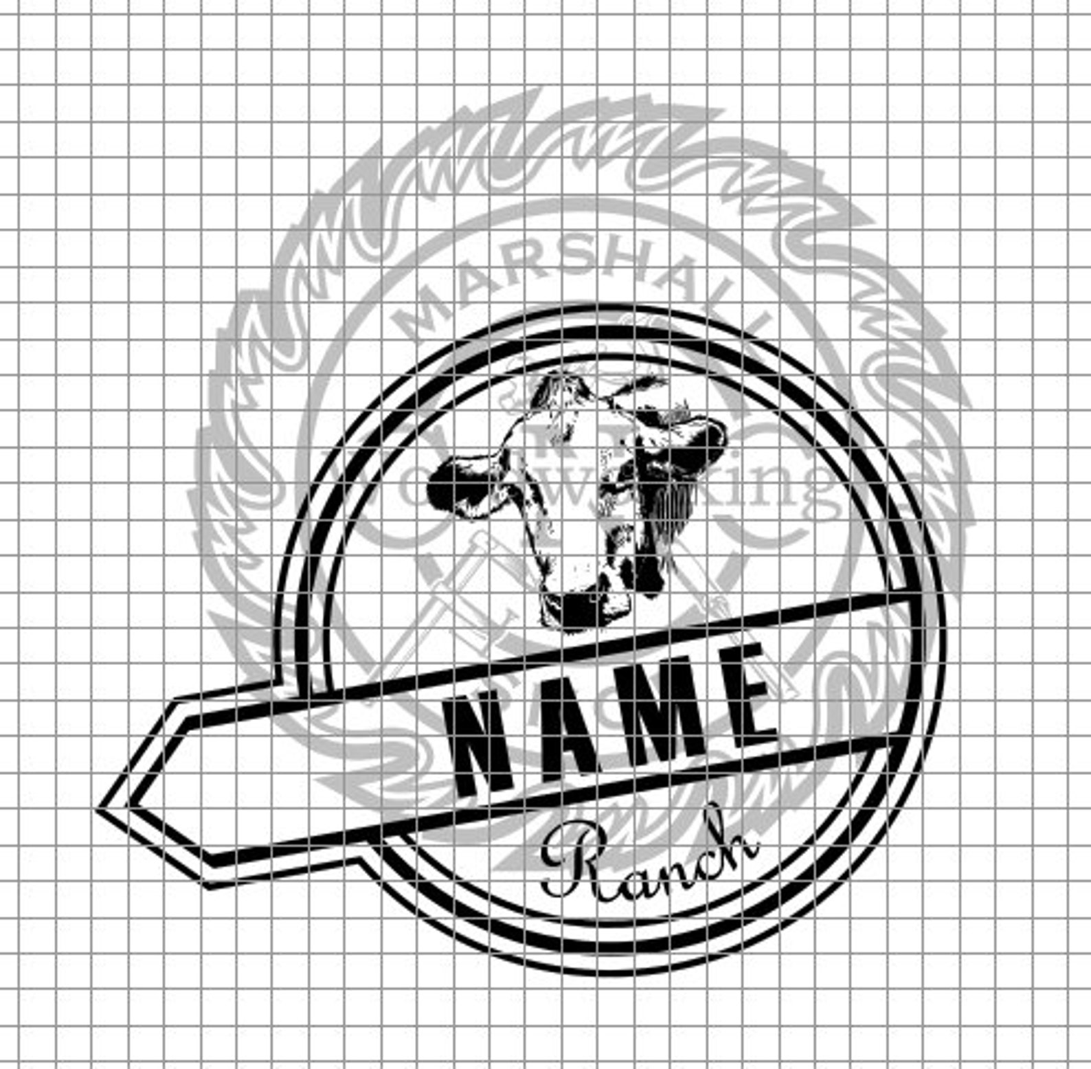 Cattle Ranch Sign Left Dxf/svg | Etsy