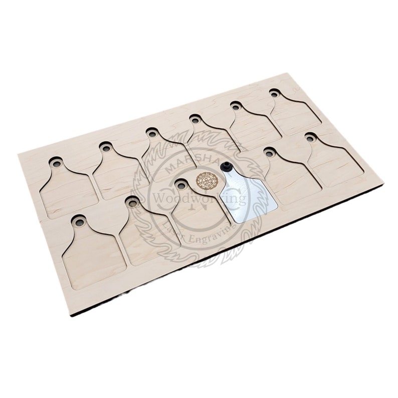 Large Ritchey Ear Tag Template Files Only - Lightburn, SVG, DXF for CO2 ...