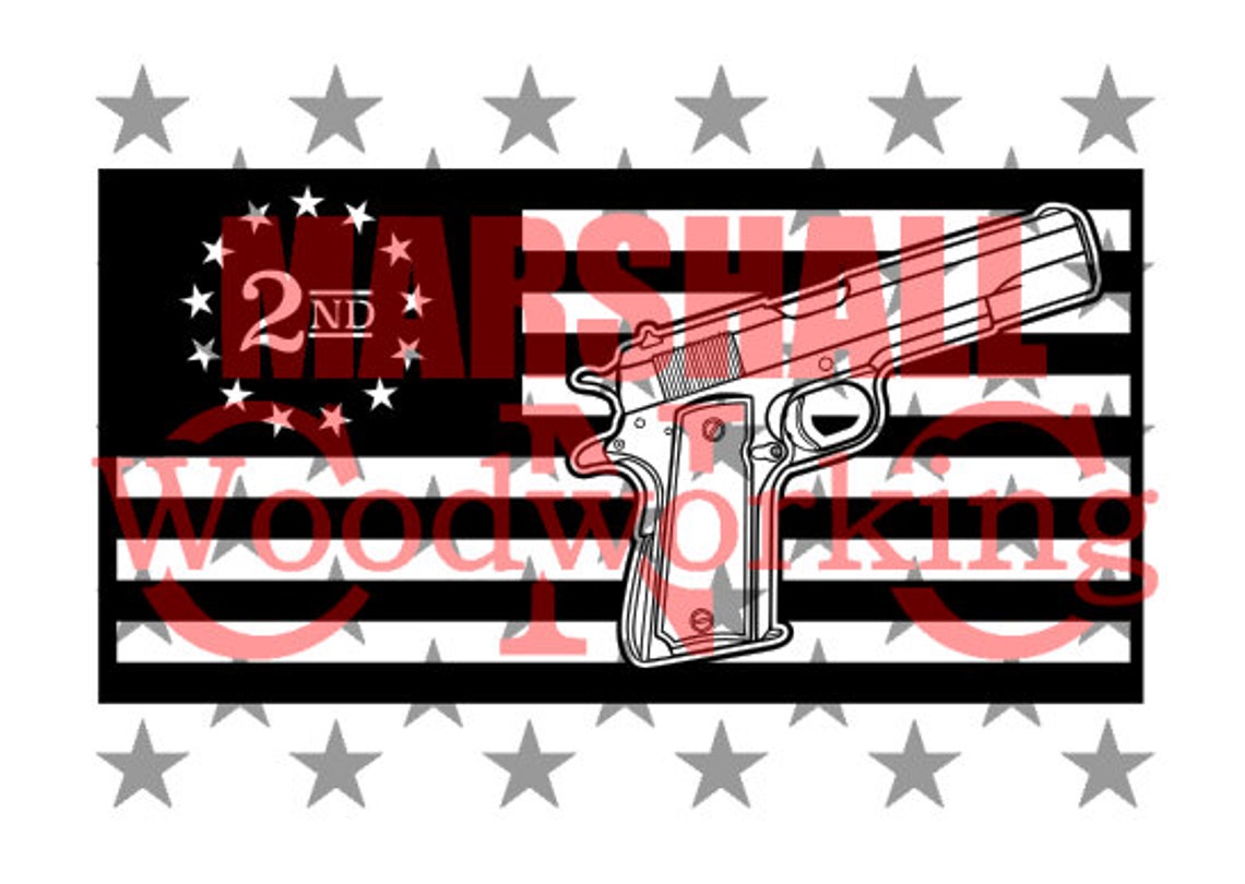 US Flag 2nd Amendment 1911 Dxf/svg - Etsy