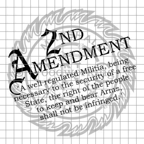 2nd Amendment Sign Svg/dxf - Etsy