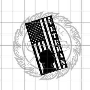 US Flag - Female Veteran - Vertical Dxf/svg - Etsy