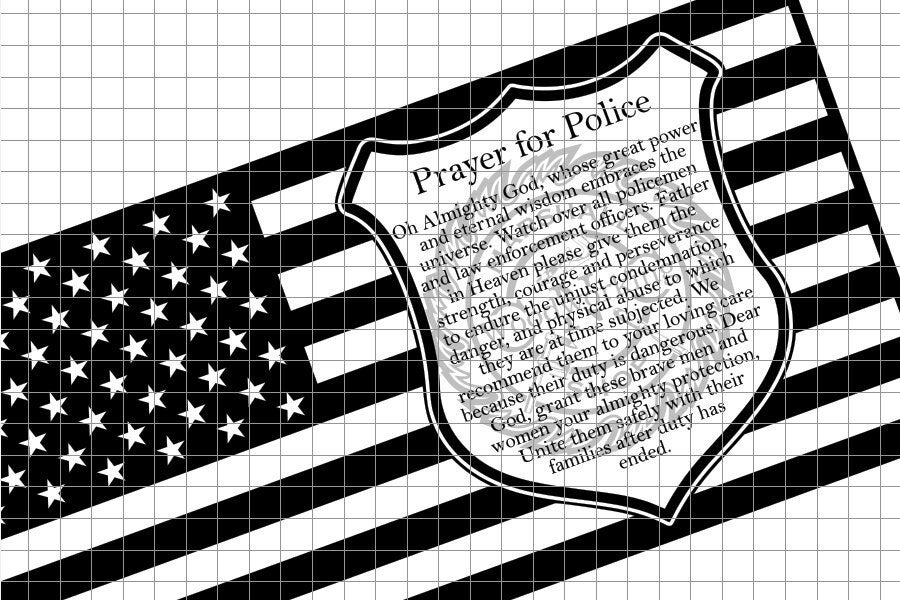Police Shield Prayer for Police Flag Svg/dxf | Etsy