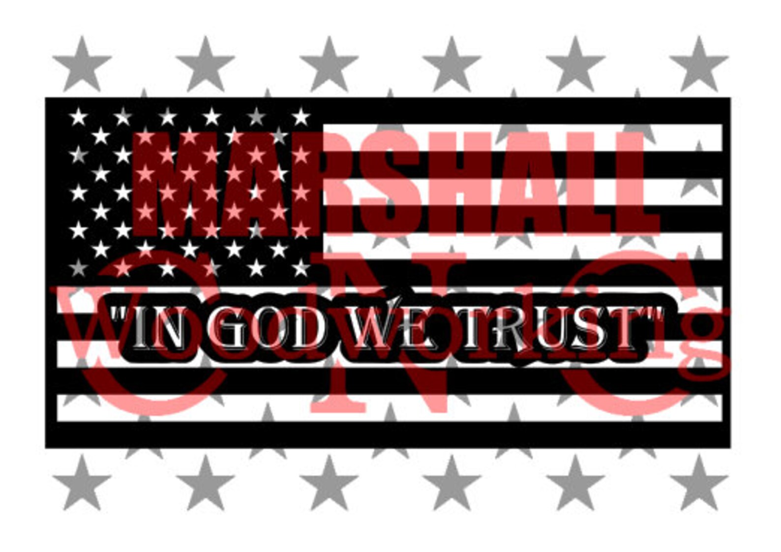 US Flag in God We Trust Dxf/svg - Etsy