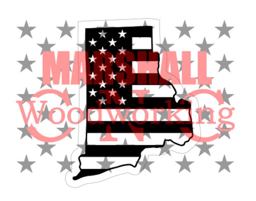 Shape of Rhode Island - US Flag Svg/dxf - Etsy
