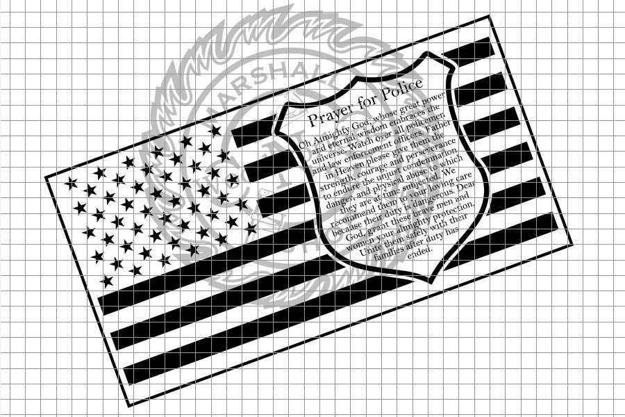 Police Shield Prayer for Police Flag Svg/dxf | Etsy
