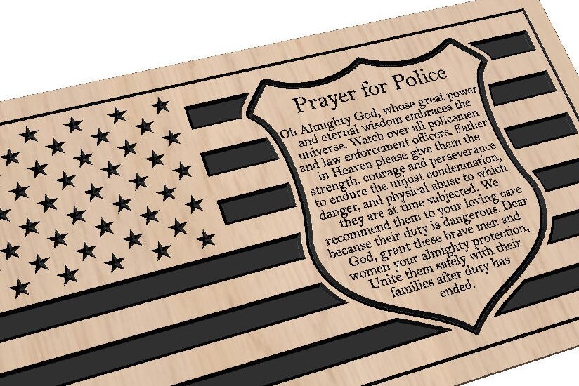 Police Shield Prayer for Police Flag Svg/dxf | Etsy