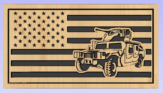 US Flag Humvee 1 Dxf/svg - Etsy