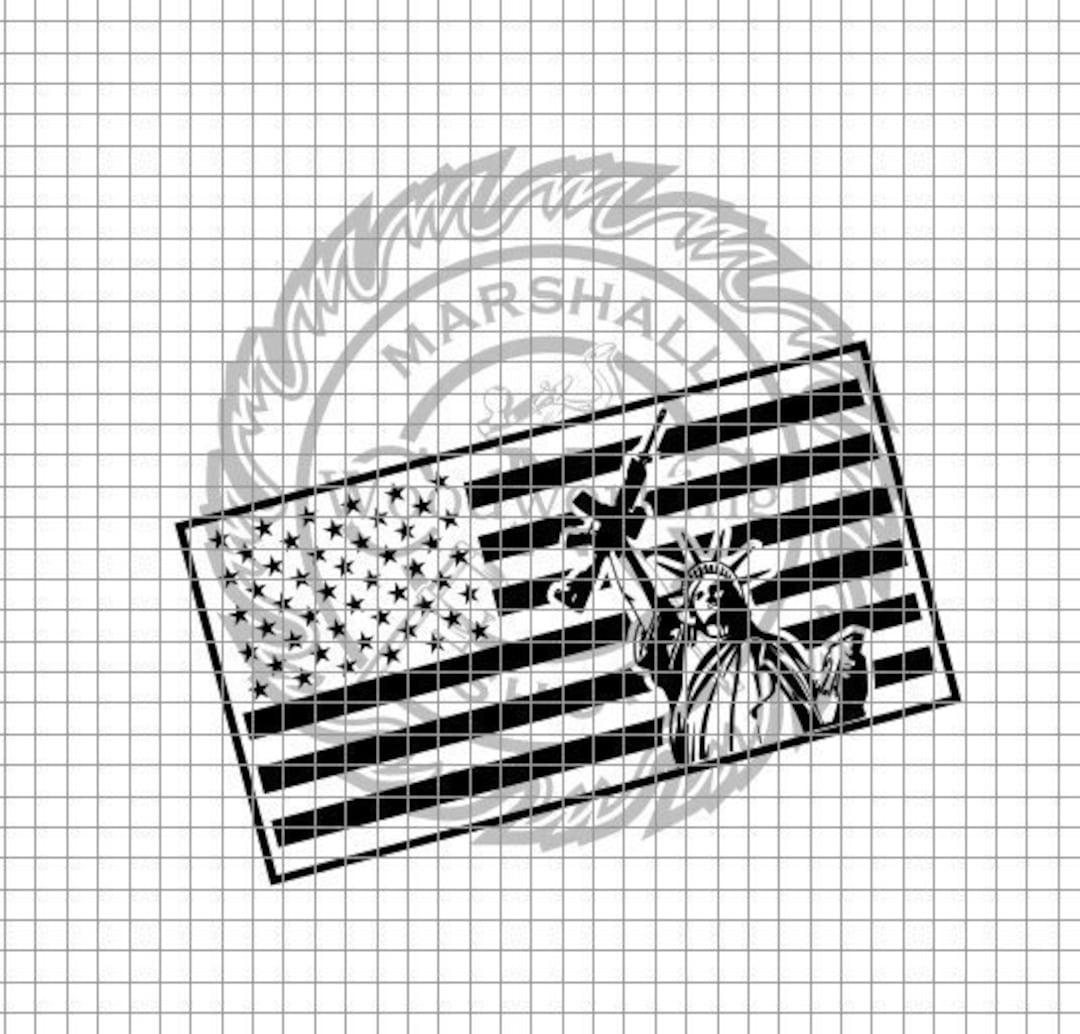 Statue of Liberty AR Flag Svg/dxf - Etsy