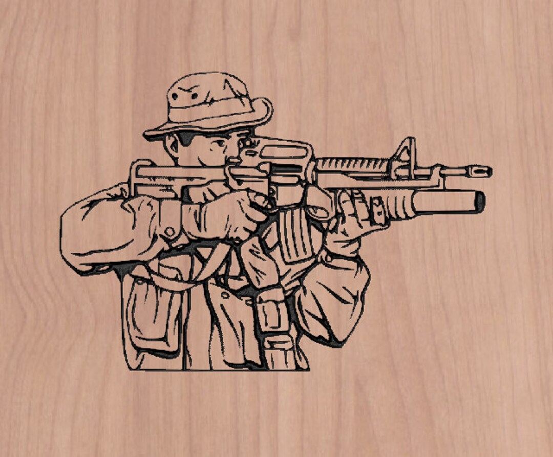 Military Soldier Dxf/svg - Etsy