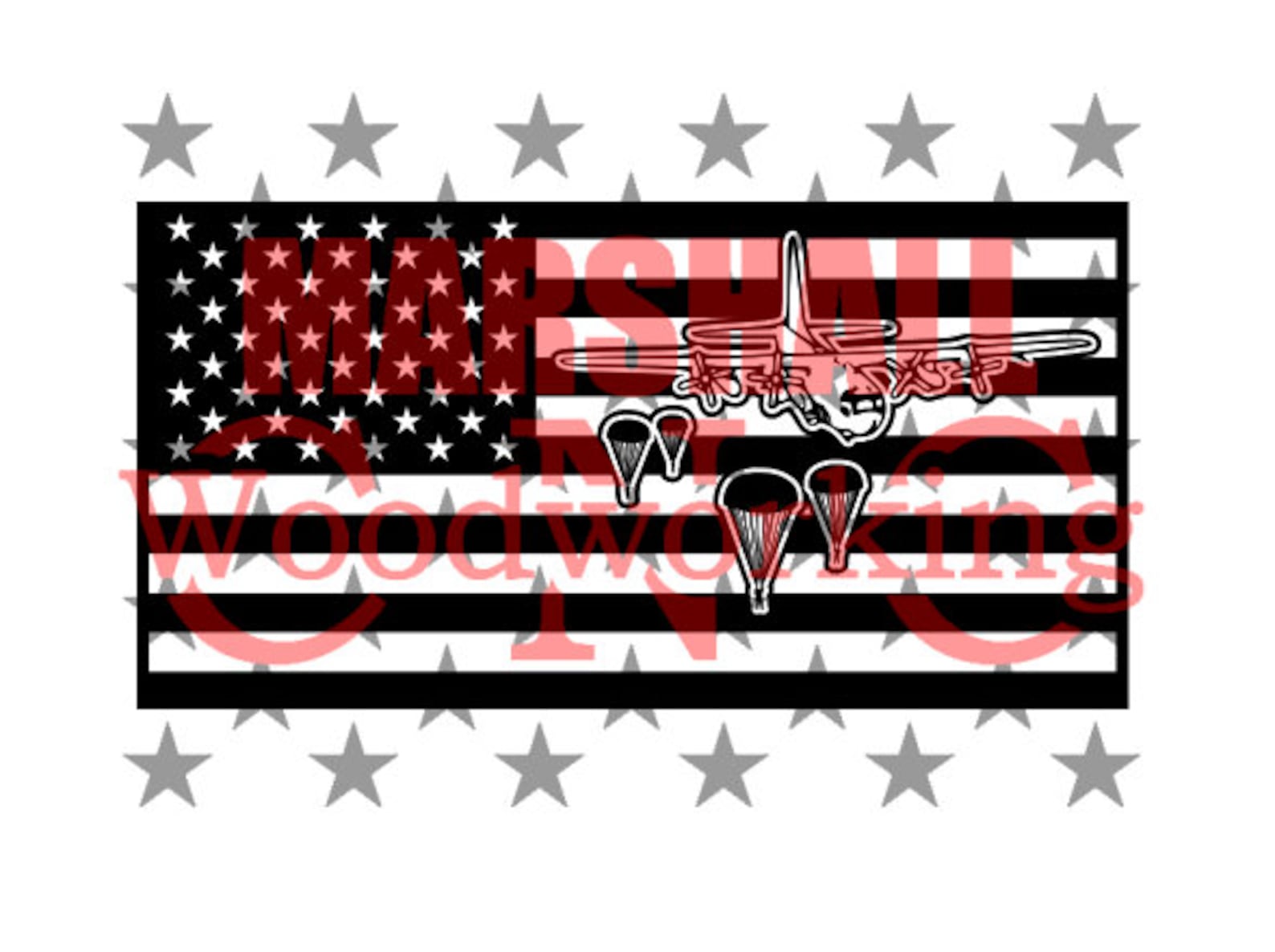 US Flag C-130 Paratroopers Dxf/svg - Etsy UK