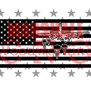 US Flag - C-130 Paratroopers Dxf/svg - Etsy UK