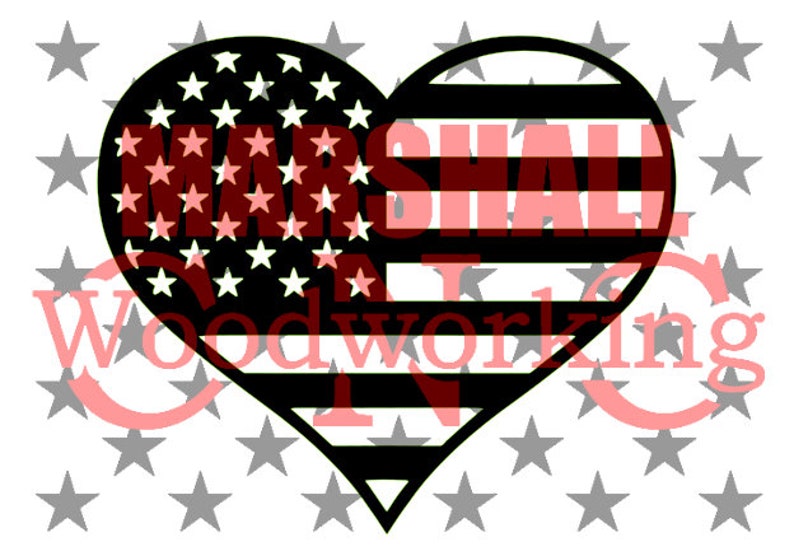 Heart Thin Blue Line Dxf/svg - Etsy