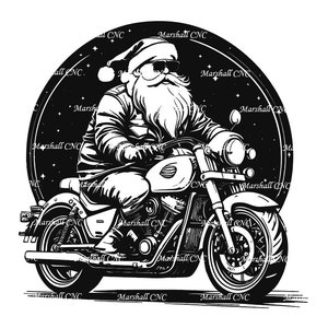 Santa Motorcyle 7 Svg/png - Etsy