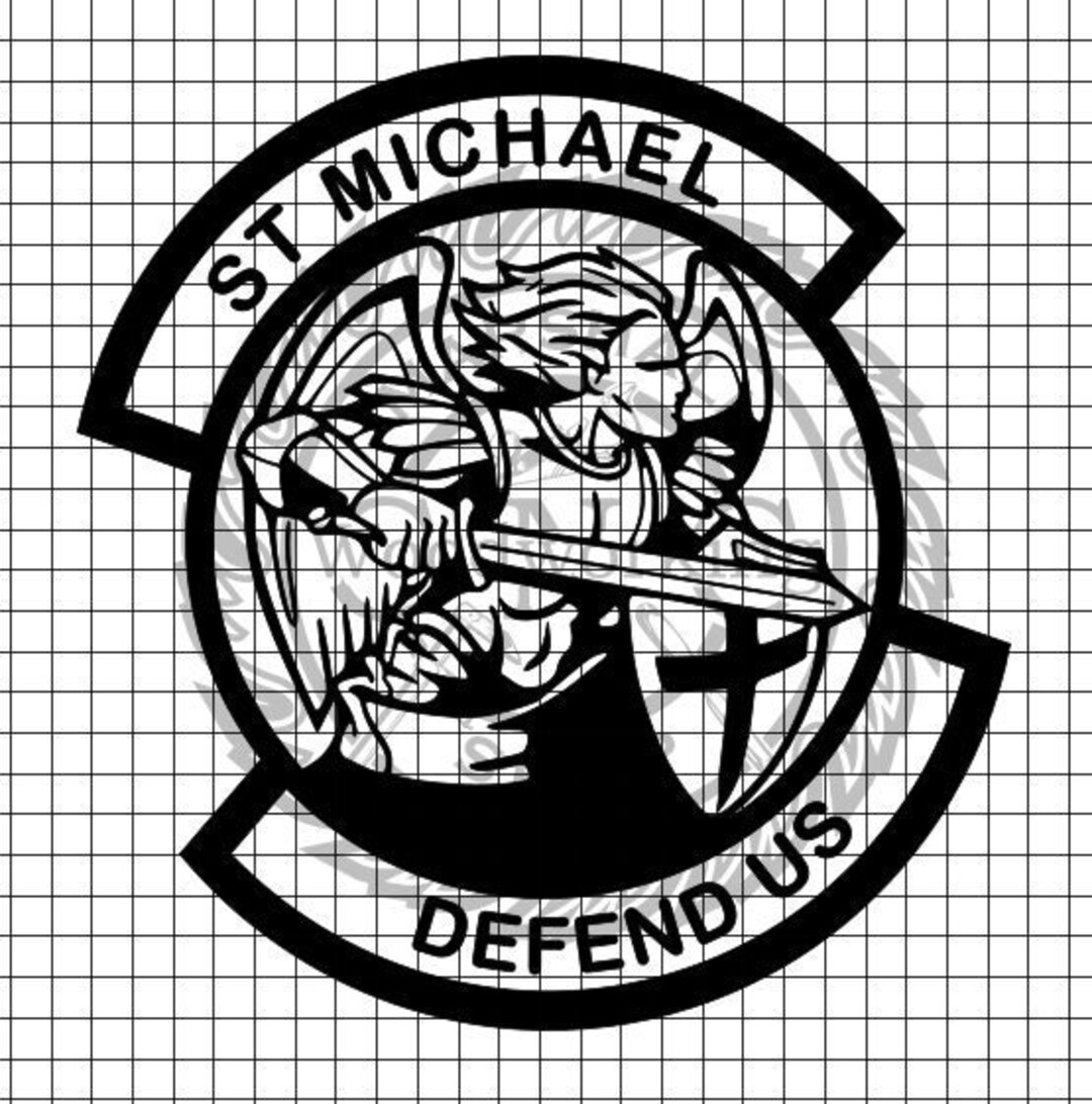 St Michael 1 Defend Us - Military Patch Svg/png - Etsy