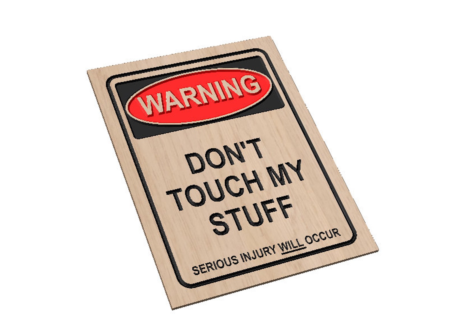 Warning Don't Touch My Stuff Svg/dxf - Etsy