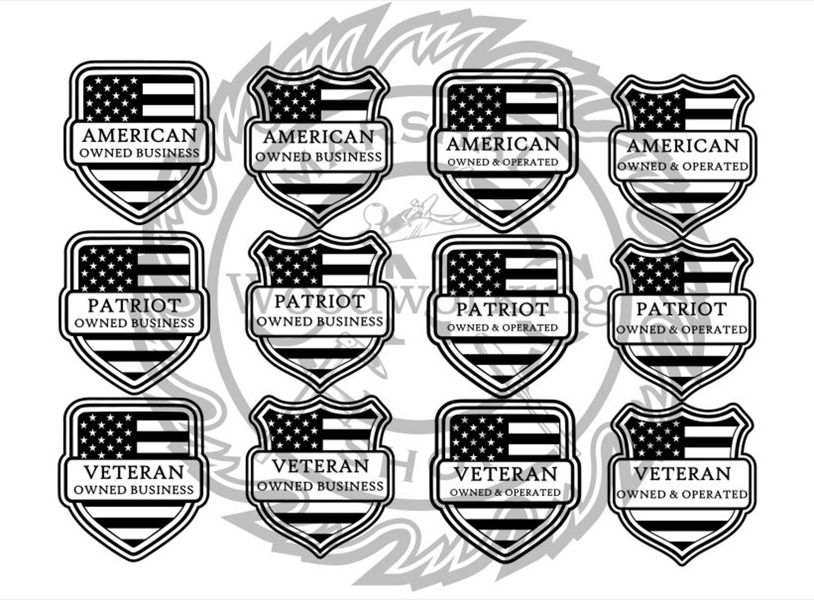 Veteran Owned Operated Shield 2 Dxf/svg - Etsy