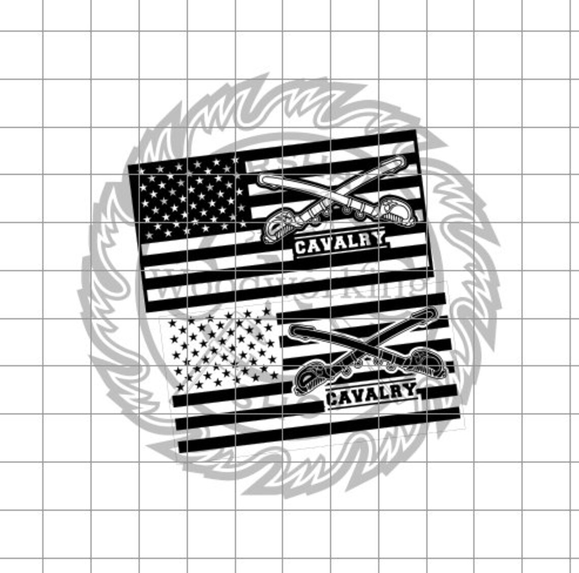 US Flag - Cavalry Cross Swords Dxf/svg - Etsy