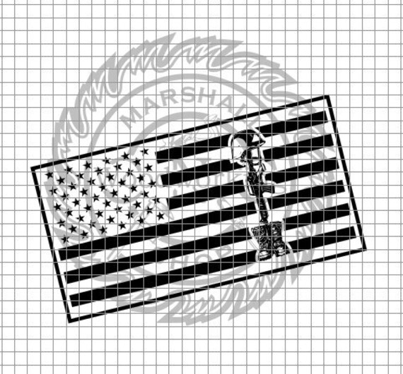 US Flag Battle Cross Dxf/svg - Etsy