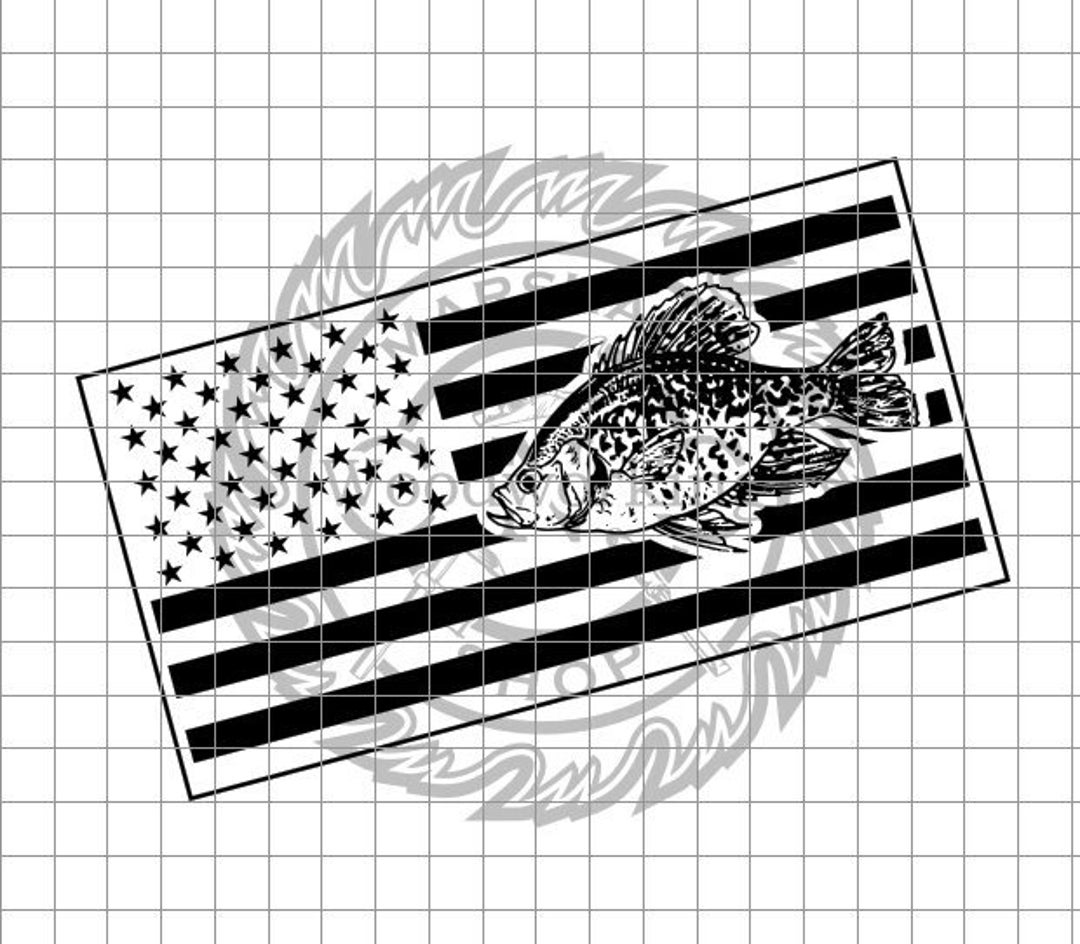 Crappie 1 Flag Dxf/svg/png/crv - Etsy