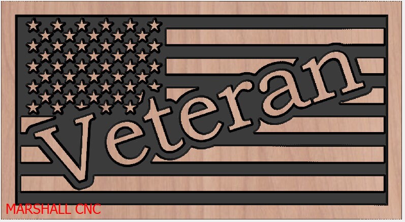 US Flag Veteran Dxf/svg - Etsy