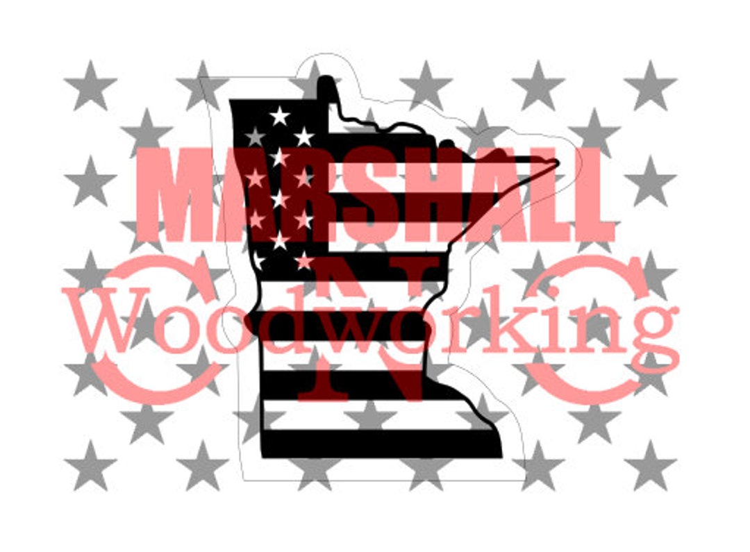 Shape of Minnesota - US Flag Svg/dxf - Etsy