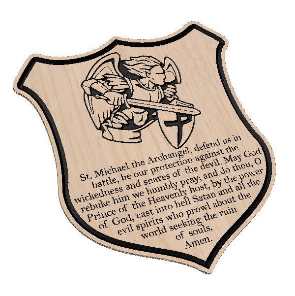 Police Shield St Michael Prayer Ver 2 Svg/dxf - Etsy